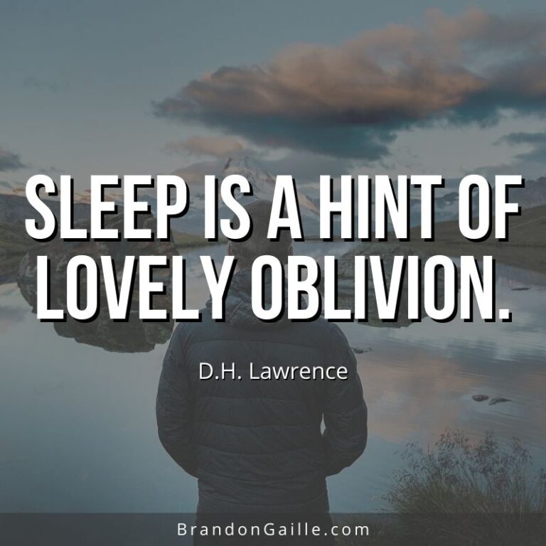 100 Famous Short Quotes About Sleep [with Images] - BrandonGaille.com