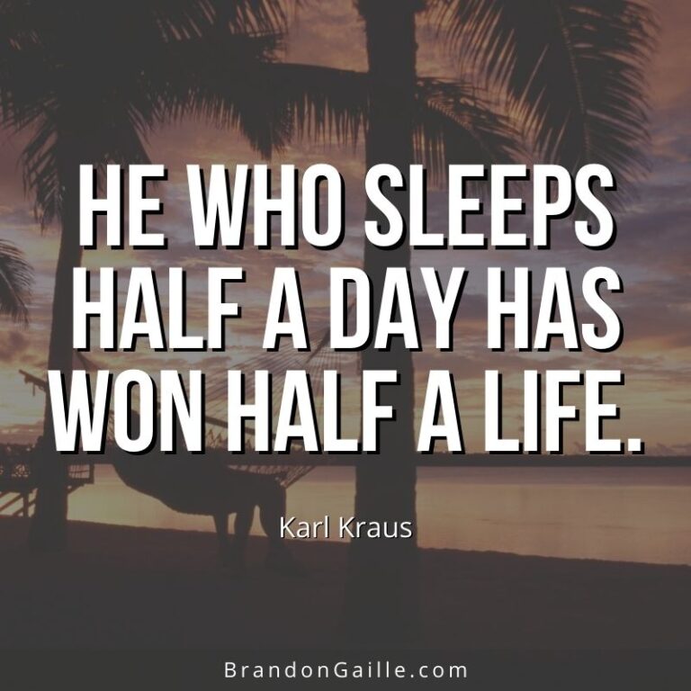 100 Famous Short Quotes About Sleep [with Images] - BrandonGaille.com